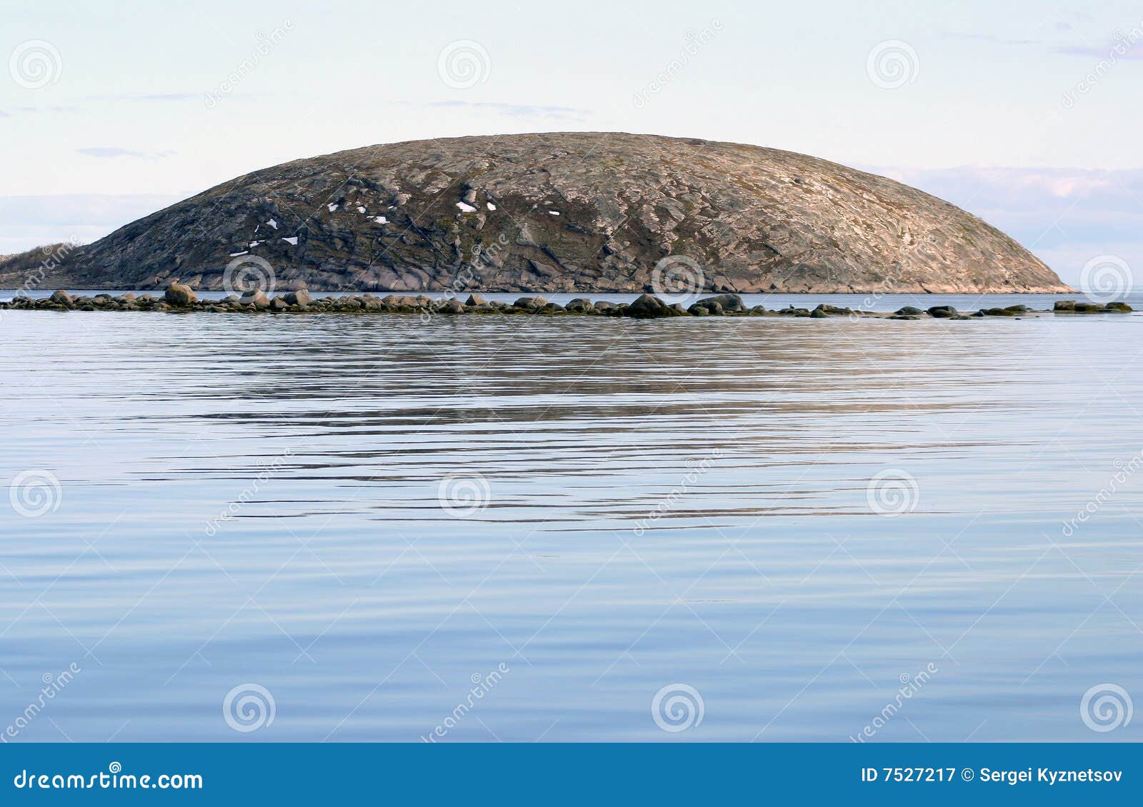 Round island stock image. Image of island, blue, white - 7527217
