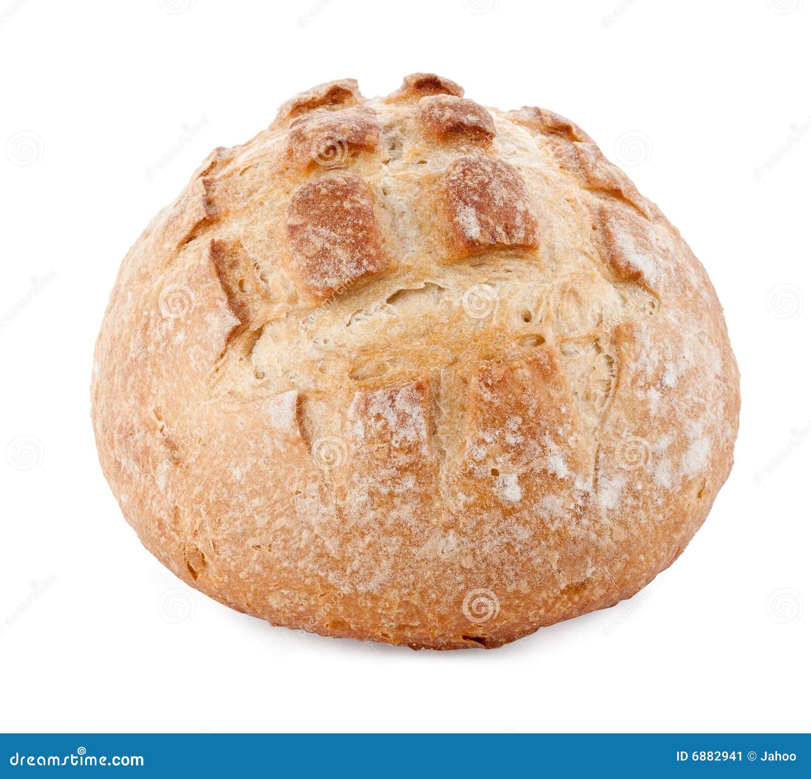 Round Italian Bread On White Stock Image - Image: 6882941