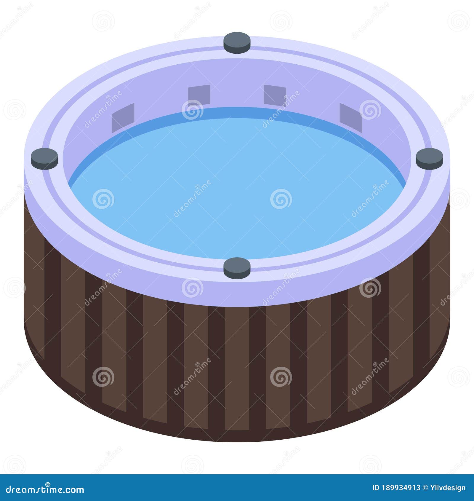 Spa Jacuzzi Icon, Simple Style Vector Illustration | CartoonDealer.com ...