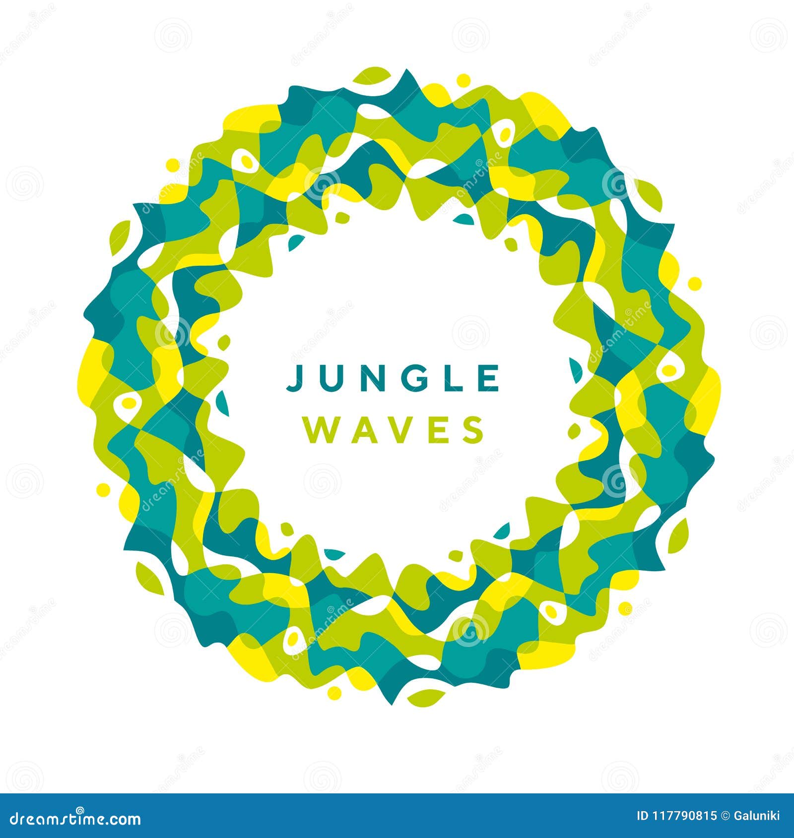 Round Jungle Modern Design Element. Stock Vector - Illustration of ...