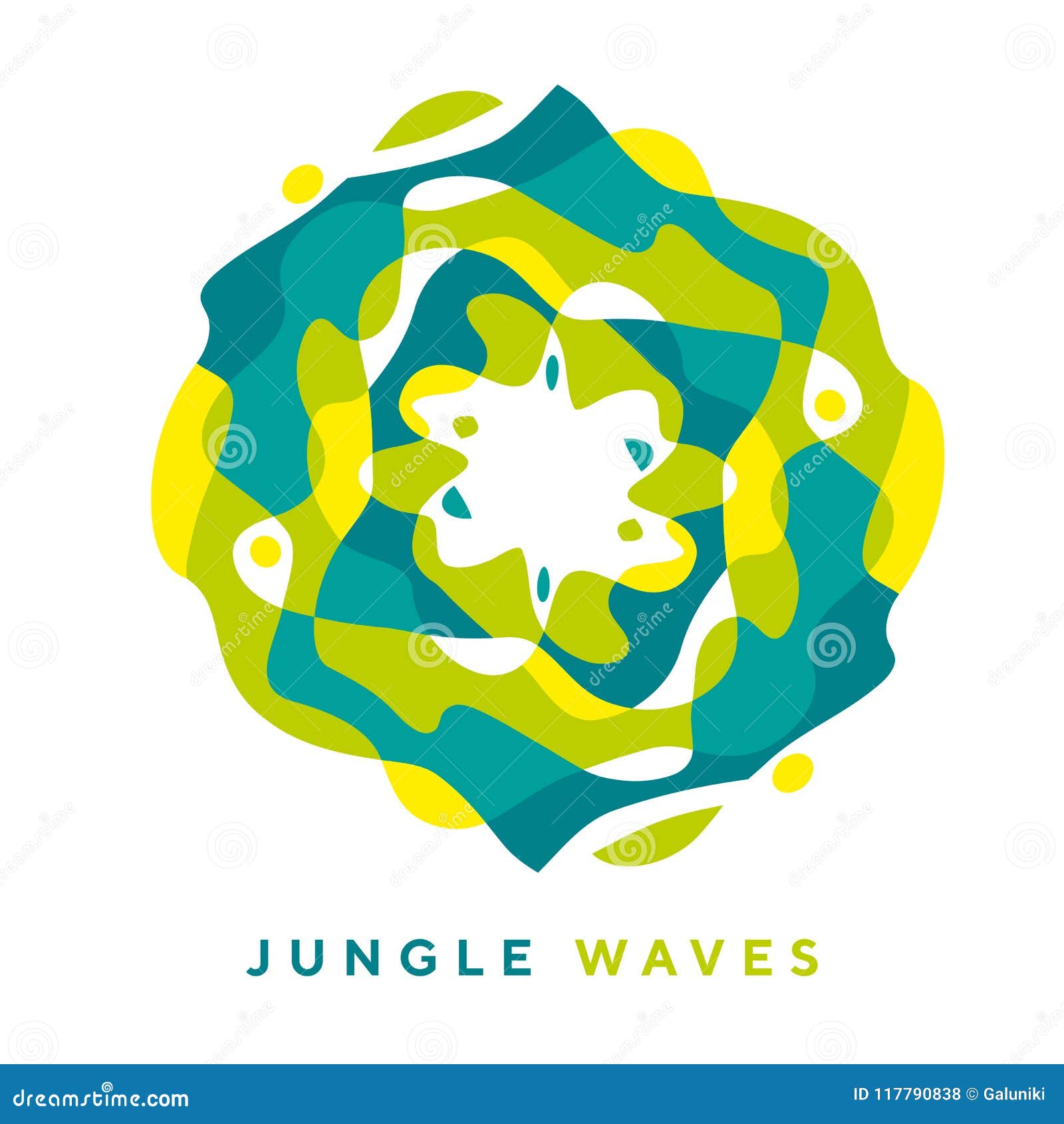 Round Jungle Modern Design Element. Stock Vector - Illustration of ...