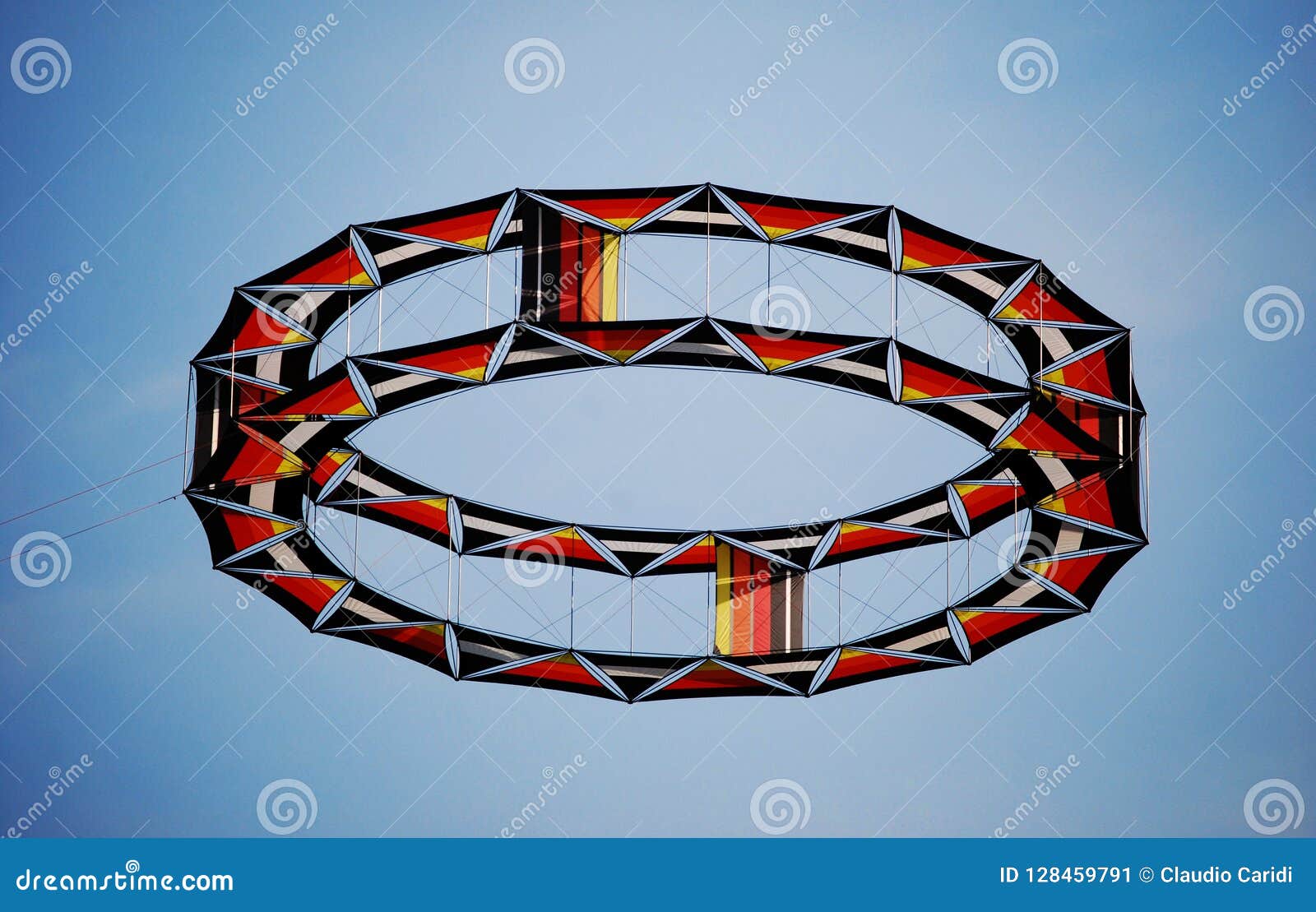 A round kite in the sky stock image. Image of children - 128459791