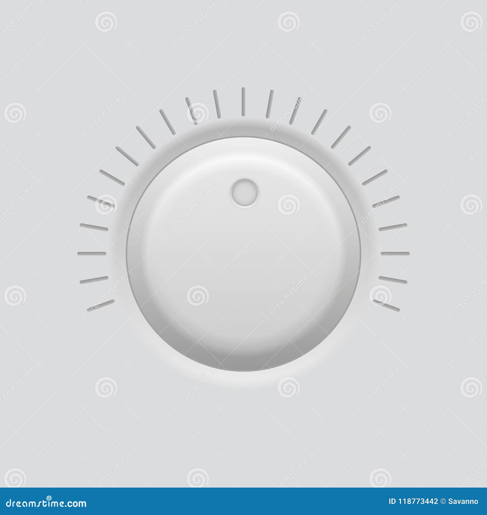 Round Knob Button. Volume or Level Selector Stock Vector - Illustration ...