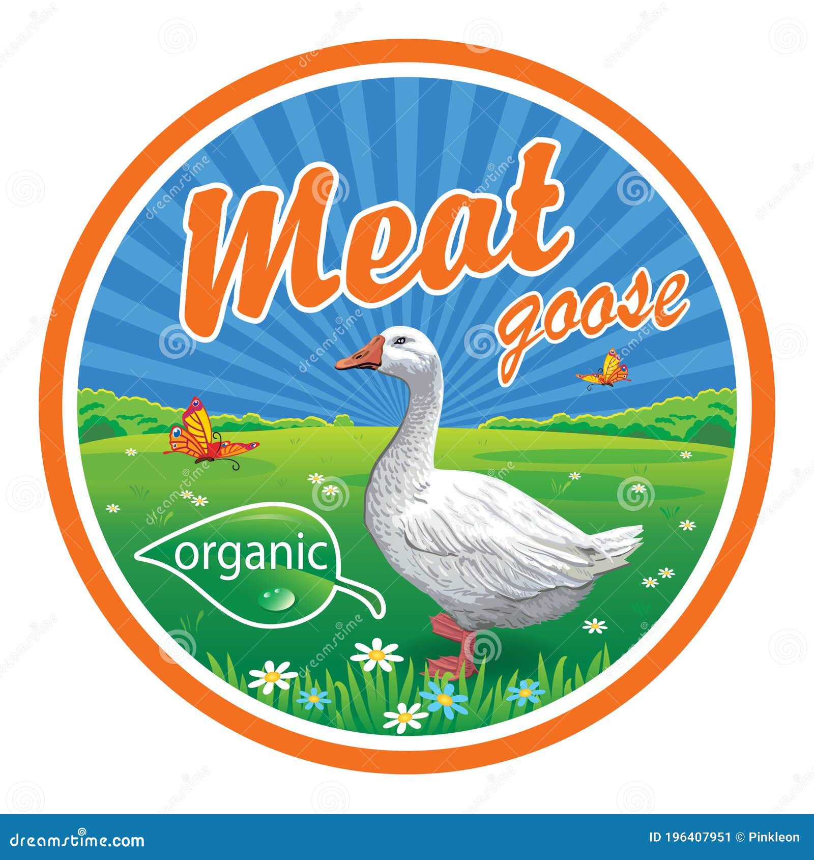 Goose Meat Chart. Butchery Poster With Goose Meat Cuts And Paper Craft ...