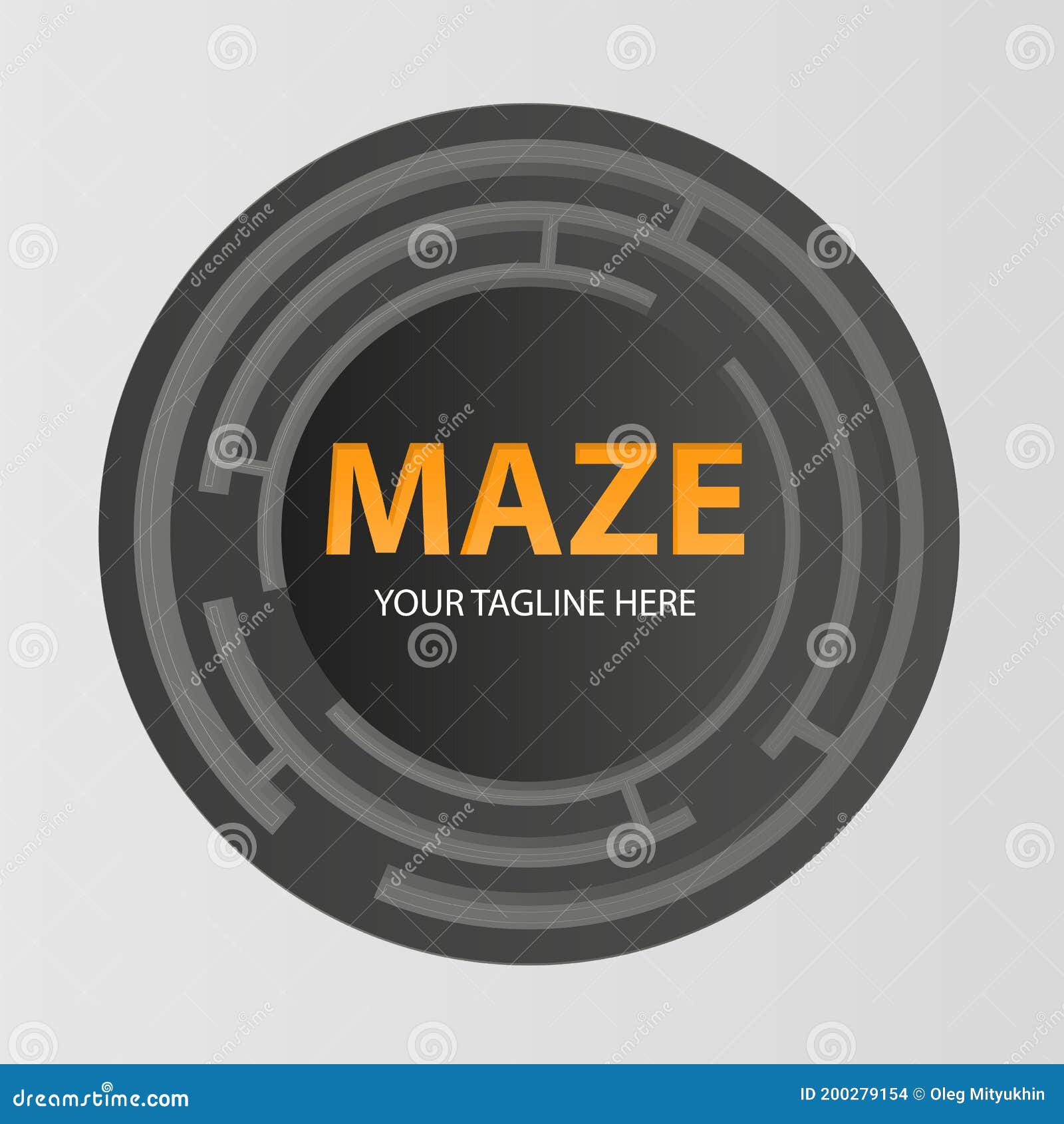 Round Labyrinth Creative Vector Logo. Maze Icon Stock Vector ...