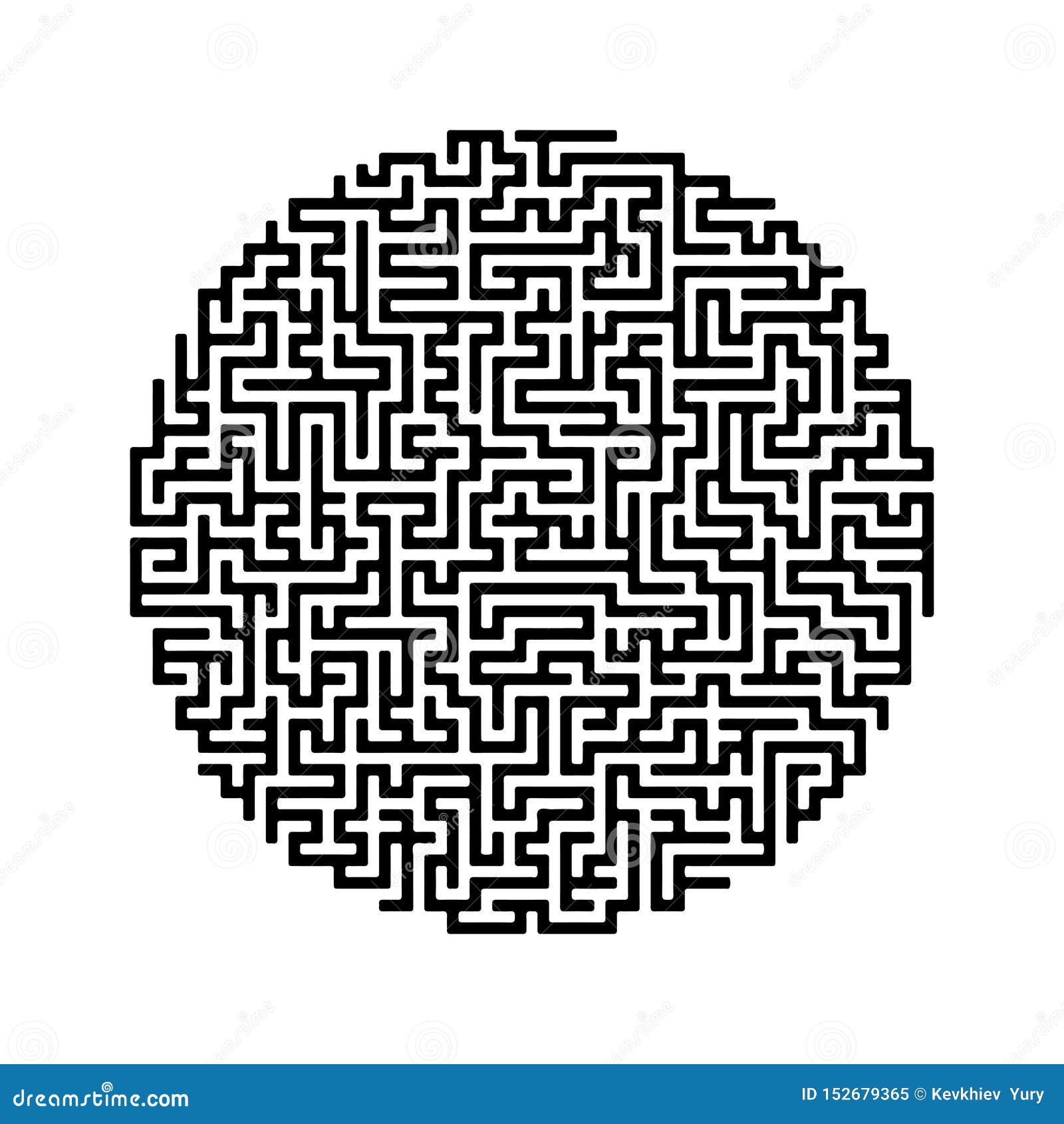 Round Labyrinth Maze Game Vector Illustration Stock Vector ...