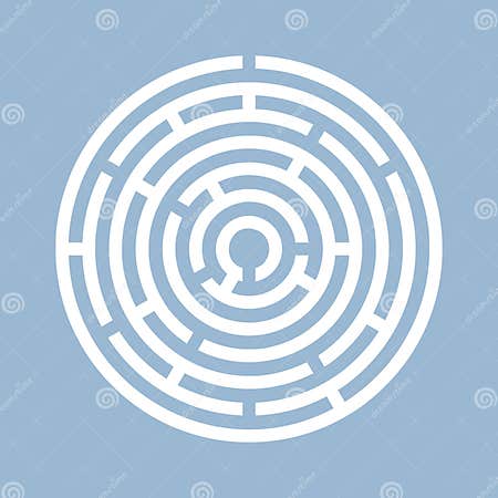 Round Labyrinth Vector Icon Stock Vector - Illustration of icon, emblem ...
