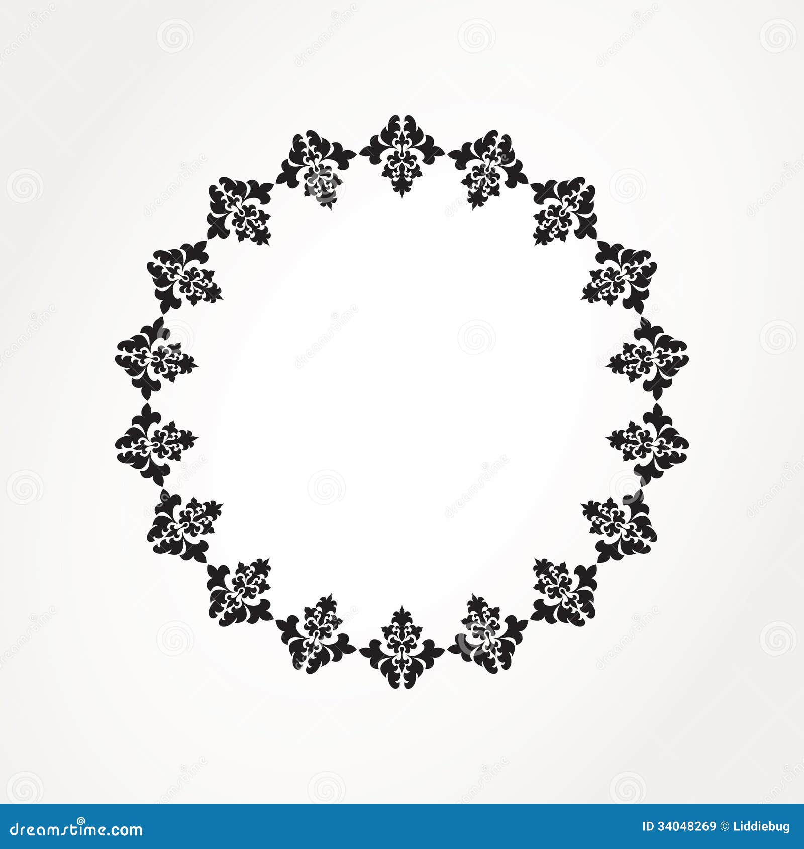 Round lace stock vector. Illustration of east, asian - 34048269