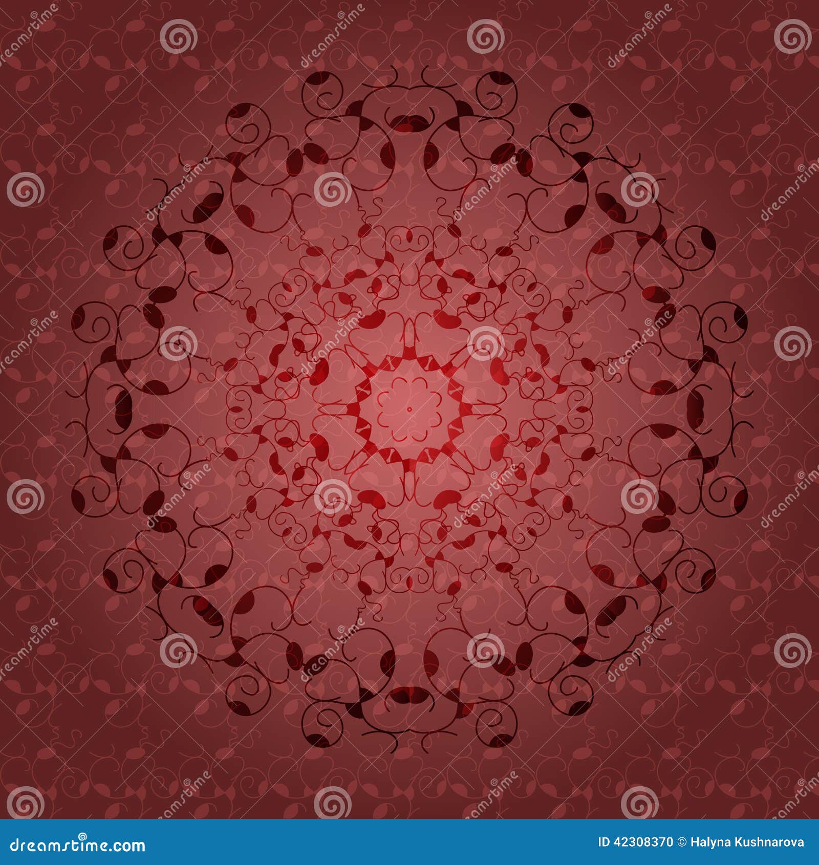 Round lace pattern stock vector. Illustration of fashion - 42308370