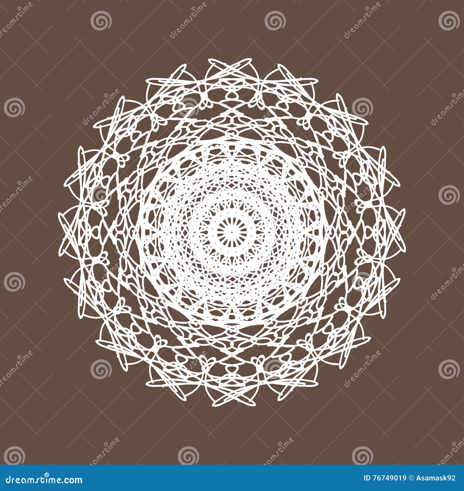 Round Lace stock vector. Illustration of frame, background - 76749019