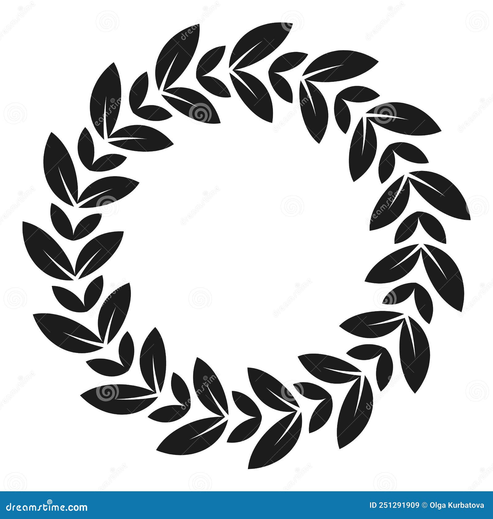 Round Laurel And Oak Heraldry Wreaths. Award, Achievement, Nobility ...
