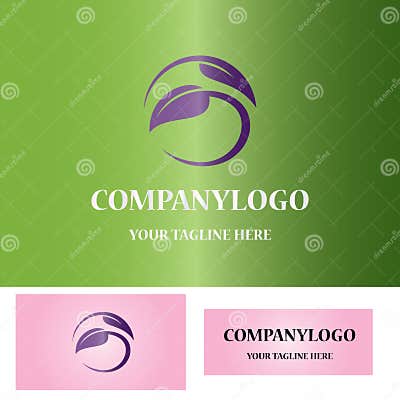 Round leaf logo stock vector. Illustration of natural - 83745416