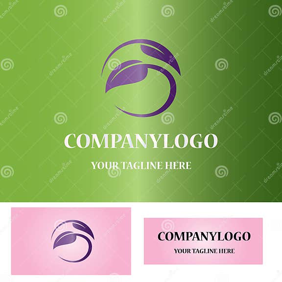 Round leaf logo stock vector. Illustration of natural - 83745416