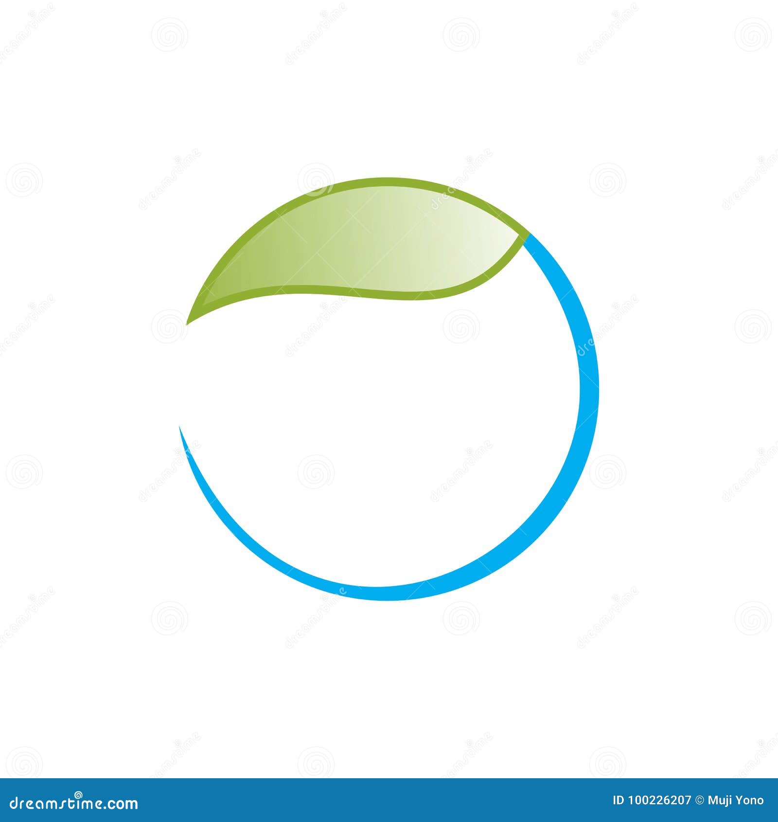 Round leaf logo stock illustration. Illustration of symbol - 100226207
