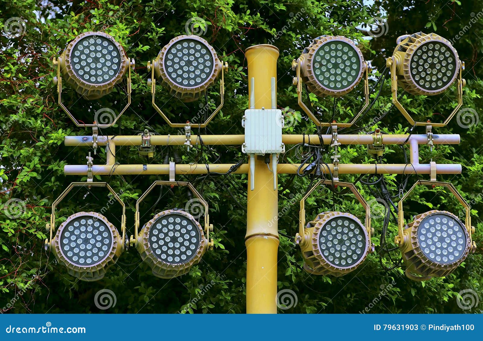 Round led flood lights stock image. Image of bulbs, headlights - 79631903