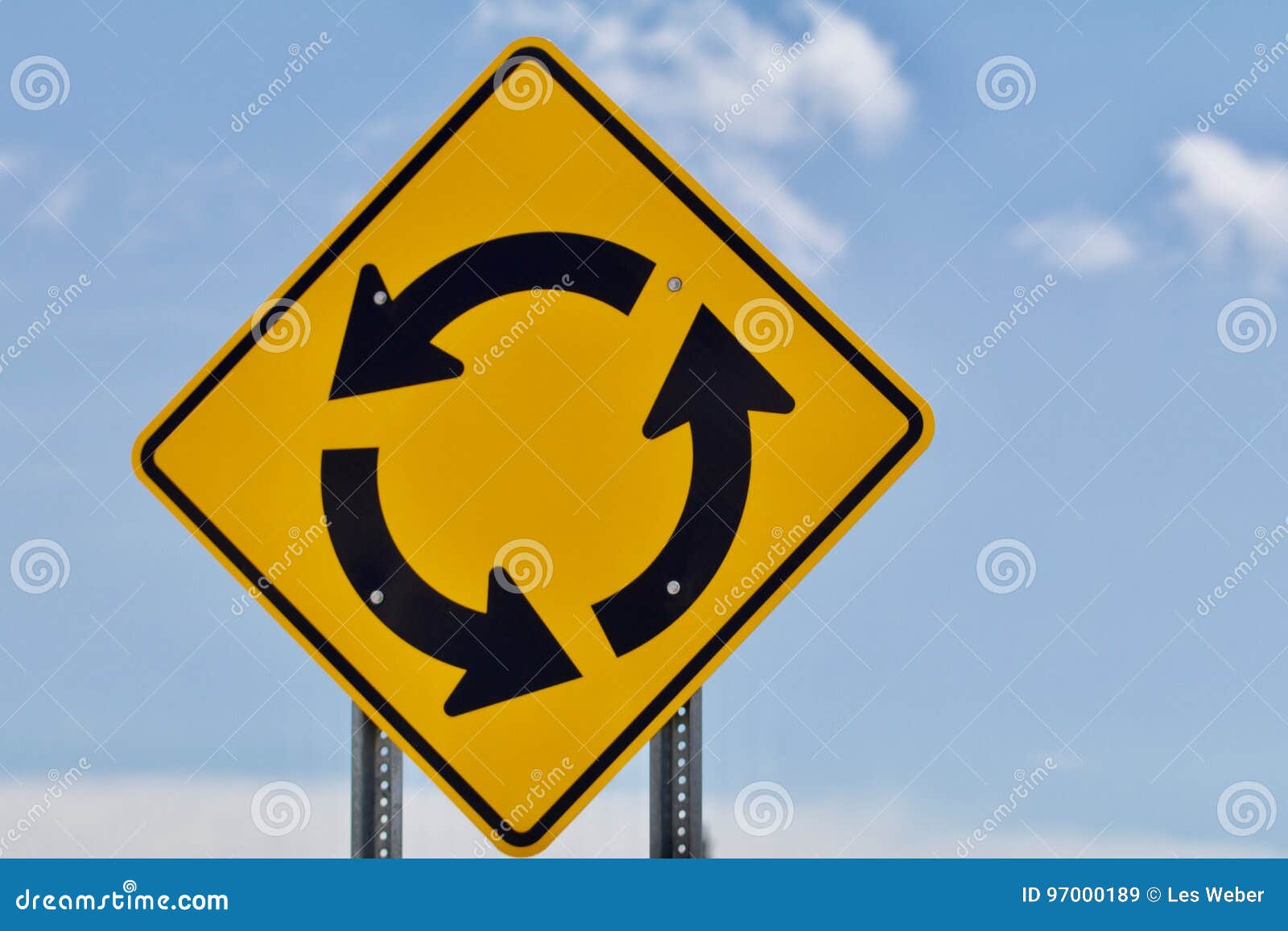 Round about Left stock image. Image of rotary, roadsign - 97000189