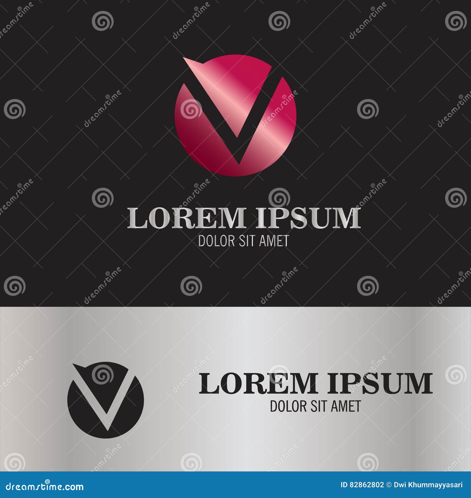 Round letter V logo stock vector. Illustration of label - 82862802