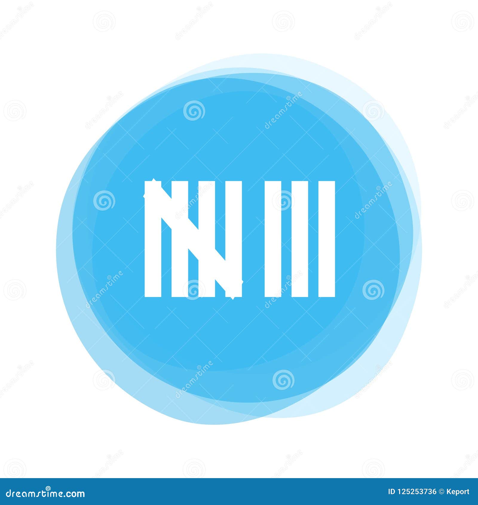 White Tally on Light Blue Button Stock Illustration - Illustration of ...