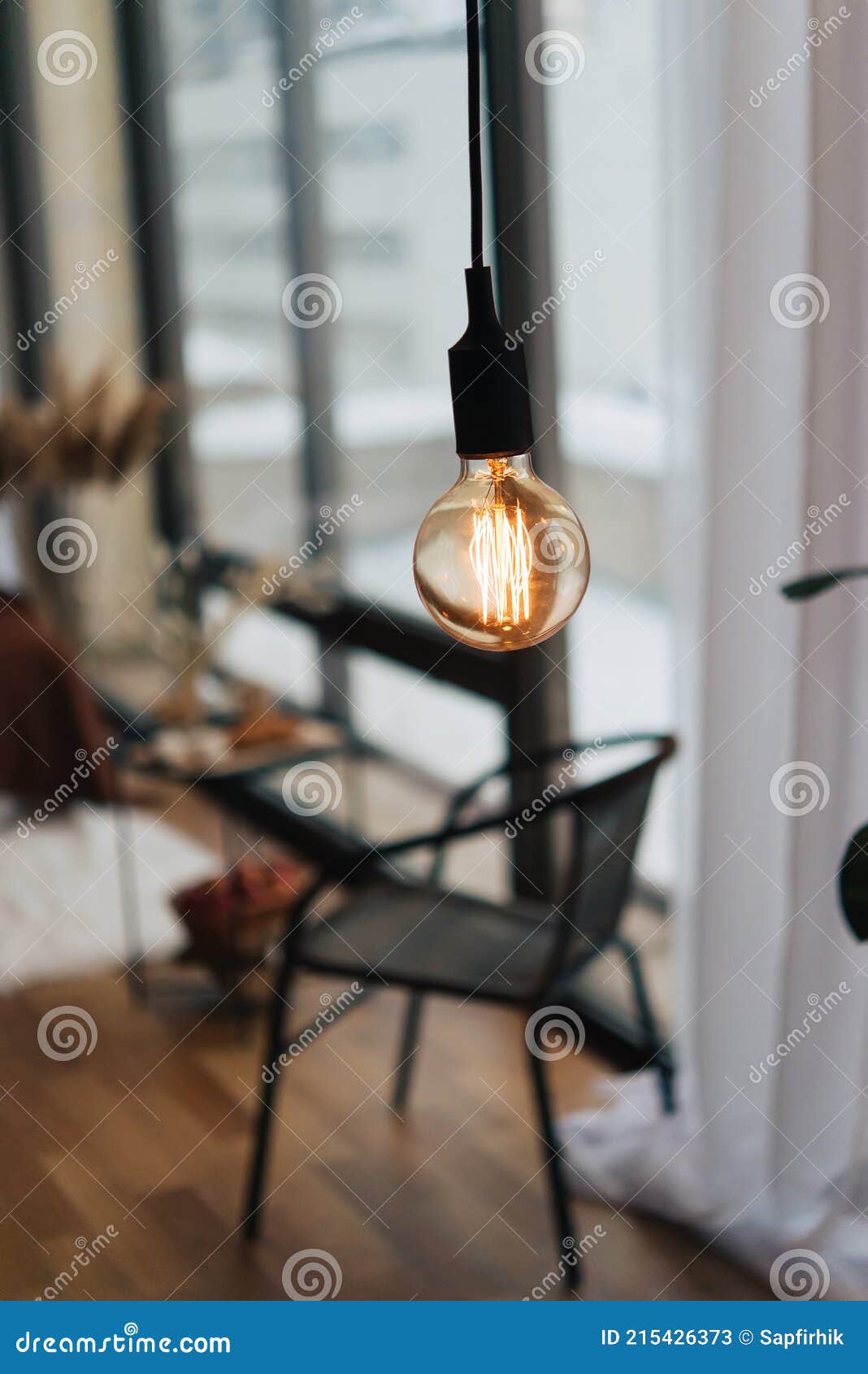 Round light bulb stock image. Image of black, shiny - 215426373