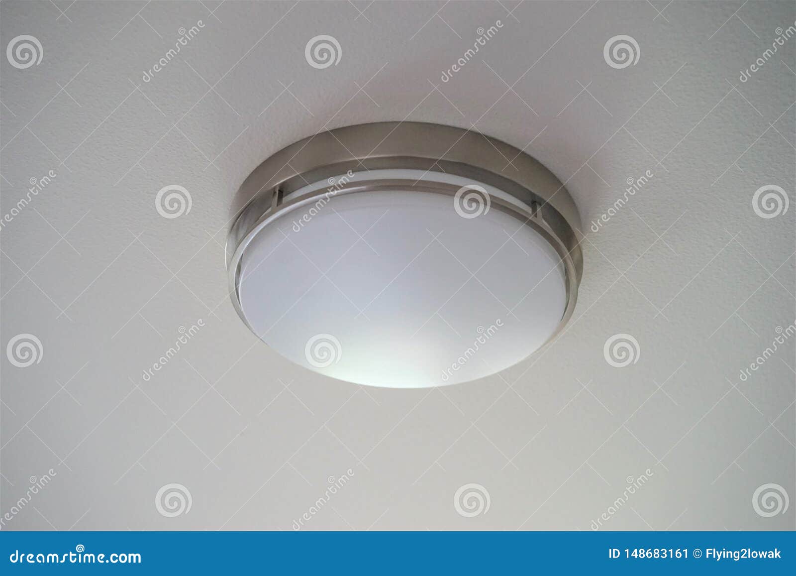 Round Light Fixture with Light Bulb Off Stock Image - Image of adapter ...