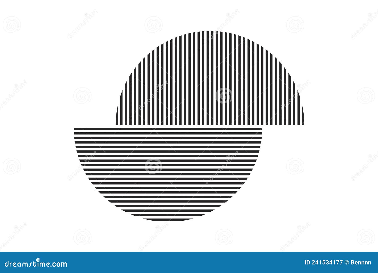 Round Line Pattern. Graphic Line in Circles Form. Stock Illustration ...