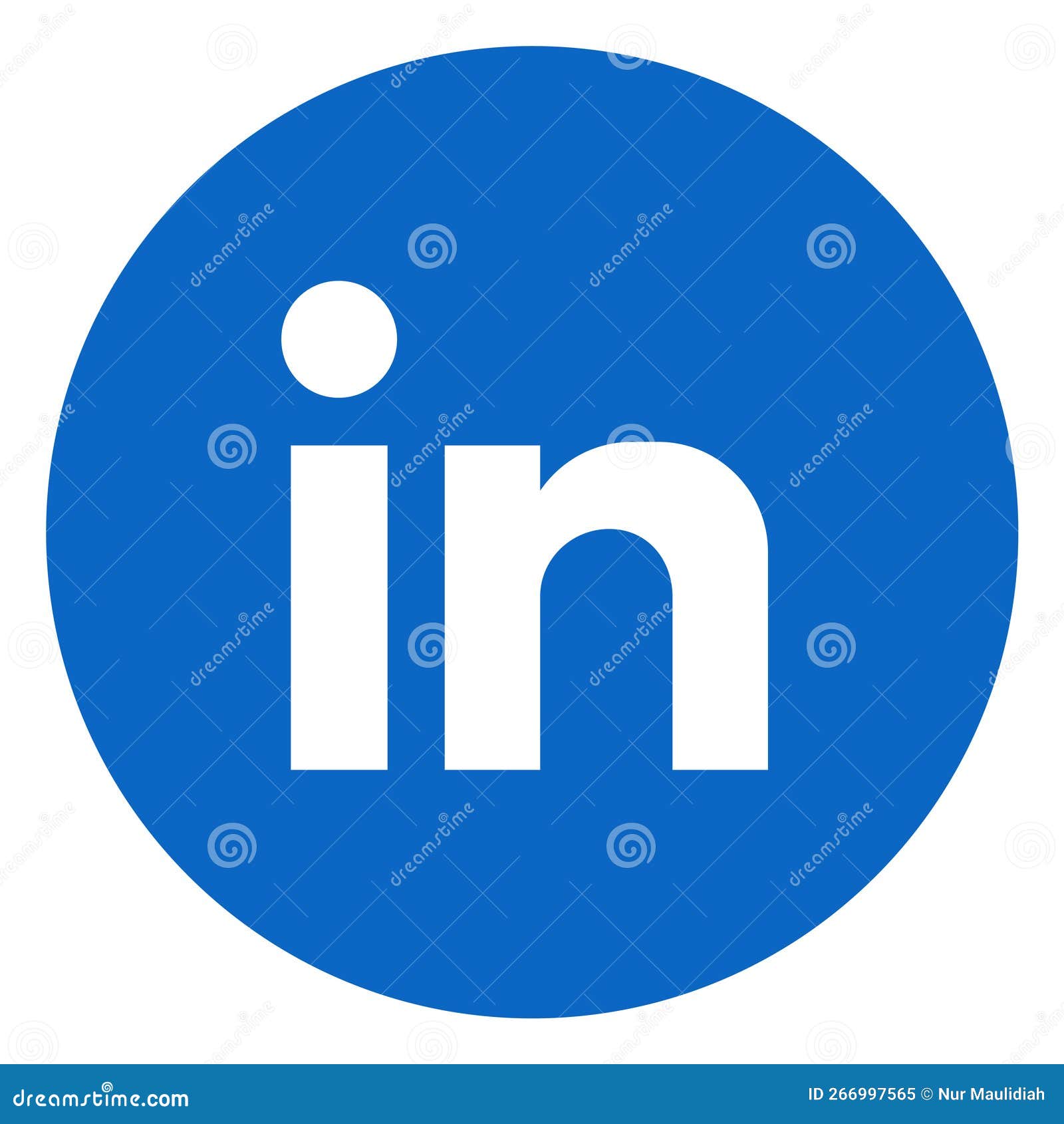 Round Linkedin Logo Isolated On White Background Cartoon Vector ...