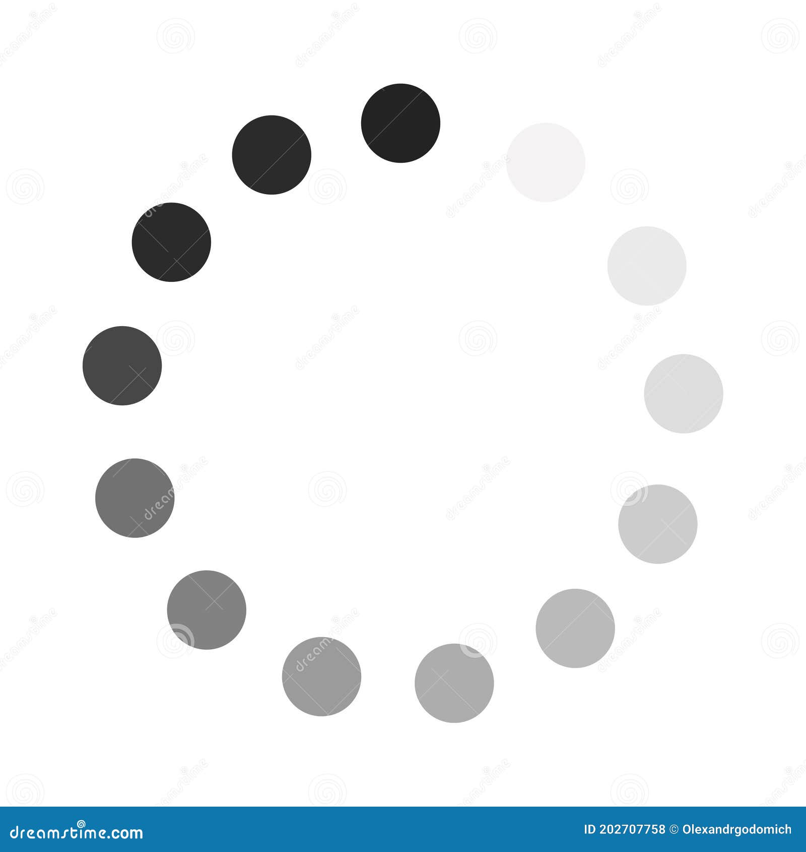 Round Load Vector Icon. Buffer Loader Symbol in Simple Style Stock Illustration - Illustration ...