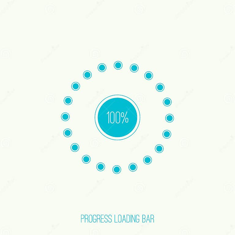 Round loader bar stock vector. Illustration of internet - 110925799