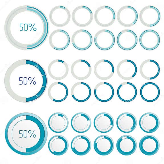Round Loading Progress Bars Stock Vector - Illustration of grey ...