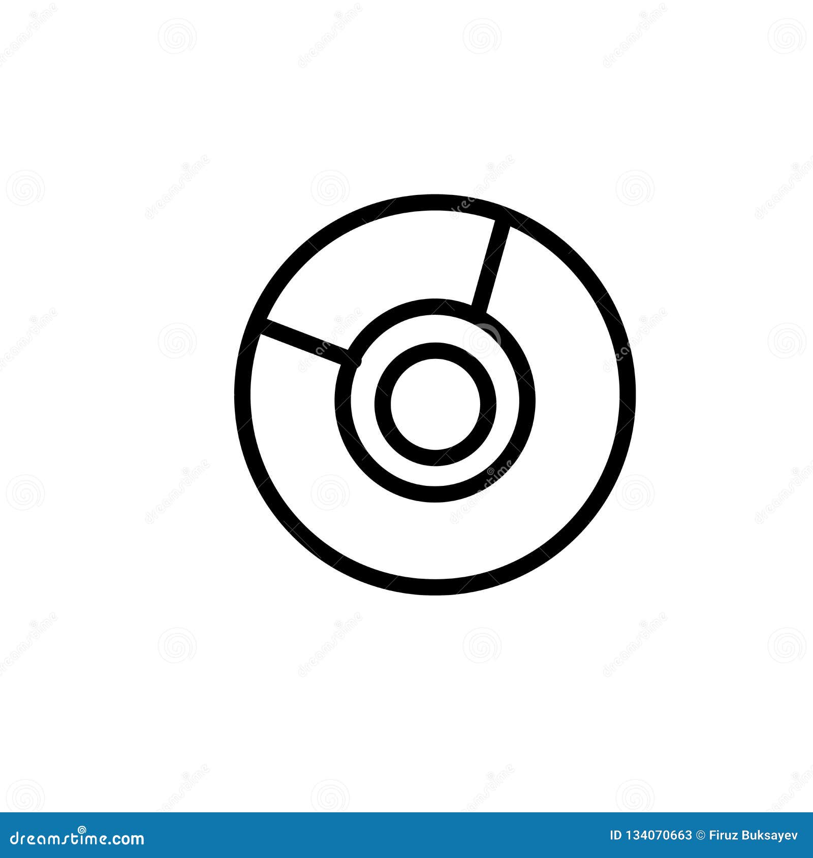 Round Loading Progress Icon Vector Sign and Symbol Isolated on White ...