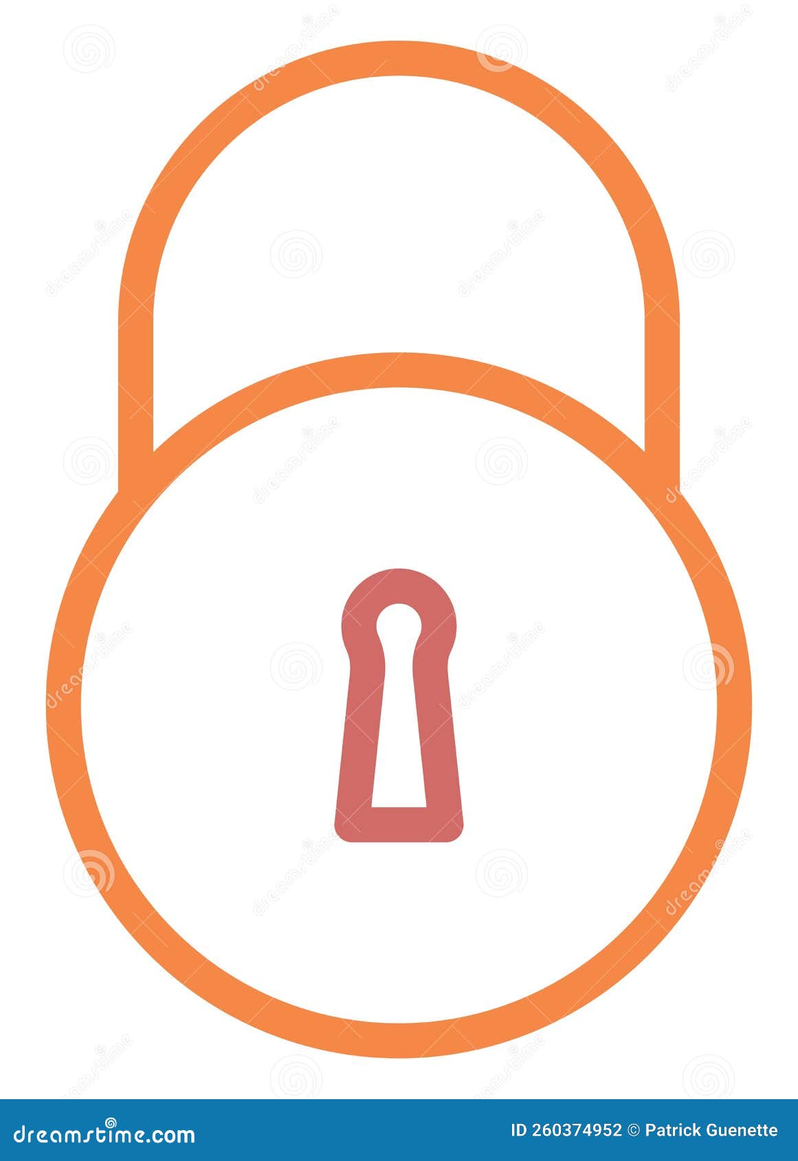 Round lock, icon stock vector. Illustration of design - 260374952