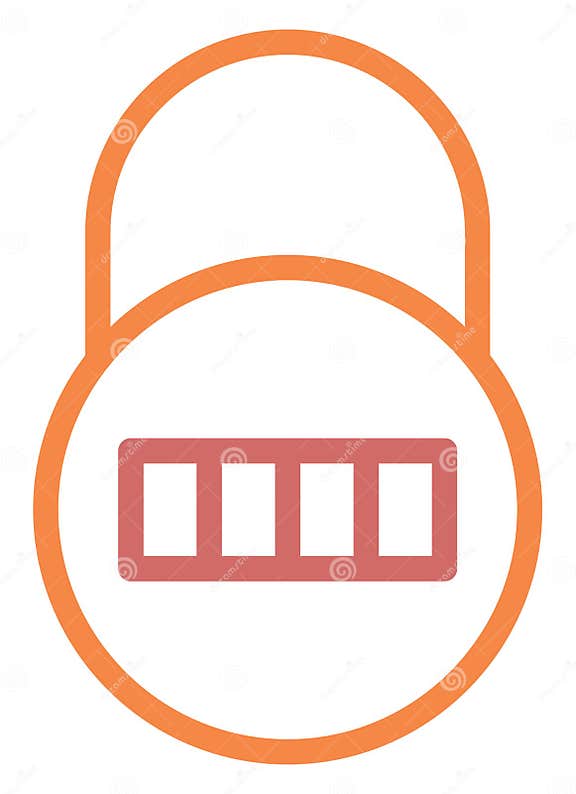 Round Lock with Numbers, Icon Stock Vector - Illustration of unlock ...