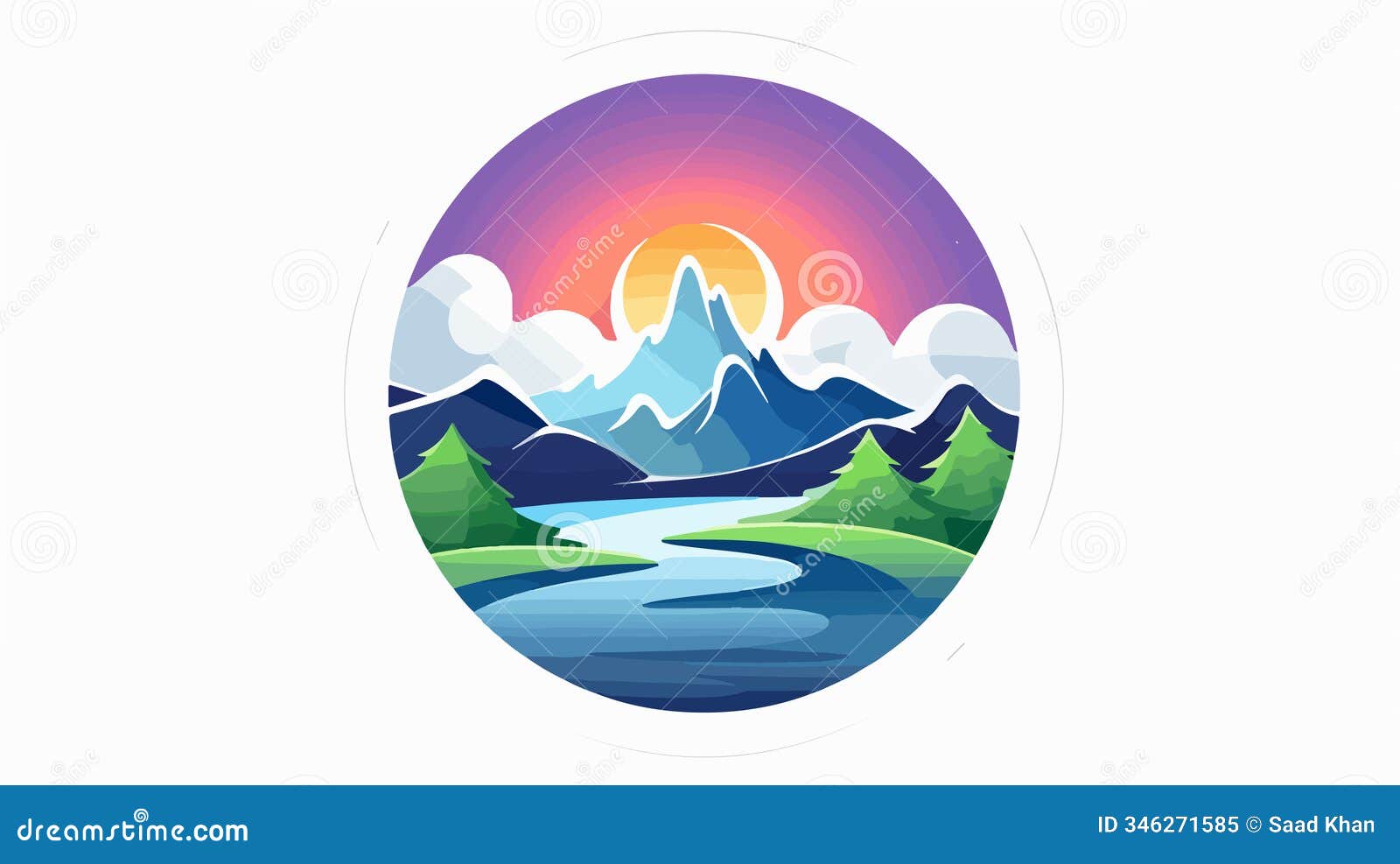 Round Logo Design Vector Cartoon Vector Illustration Stock Illustration ...