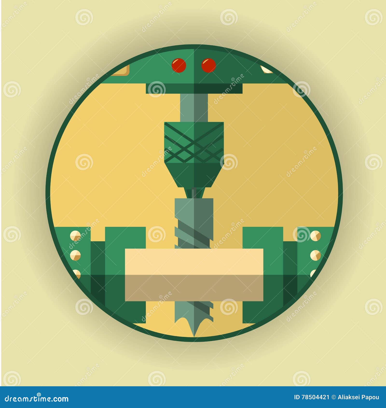 Round Logo Icon Symbol Drilling Process Emblem Clipart And Illustrations