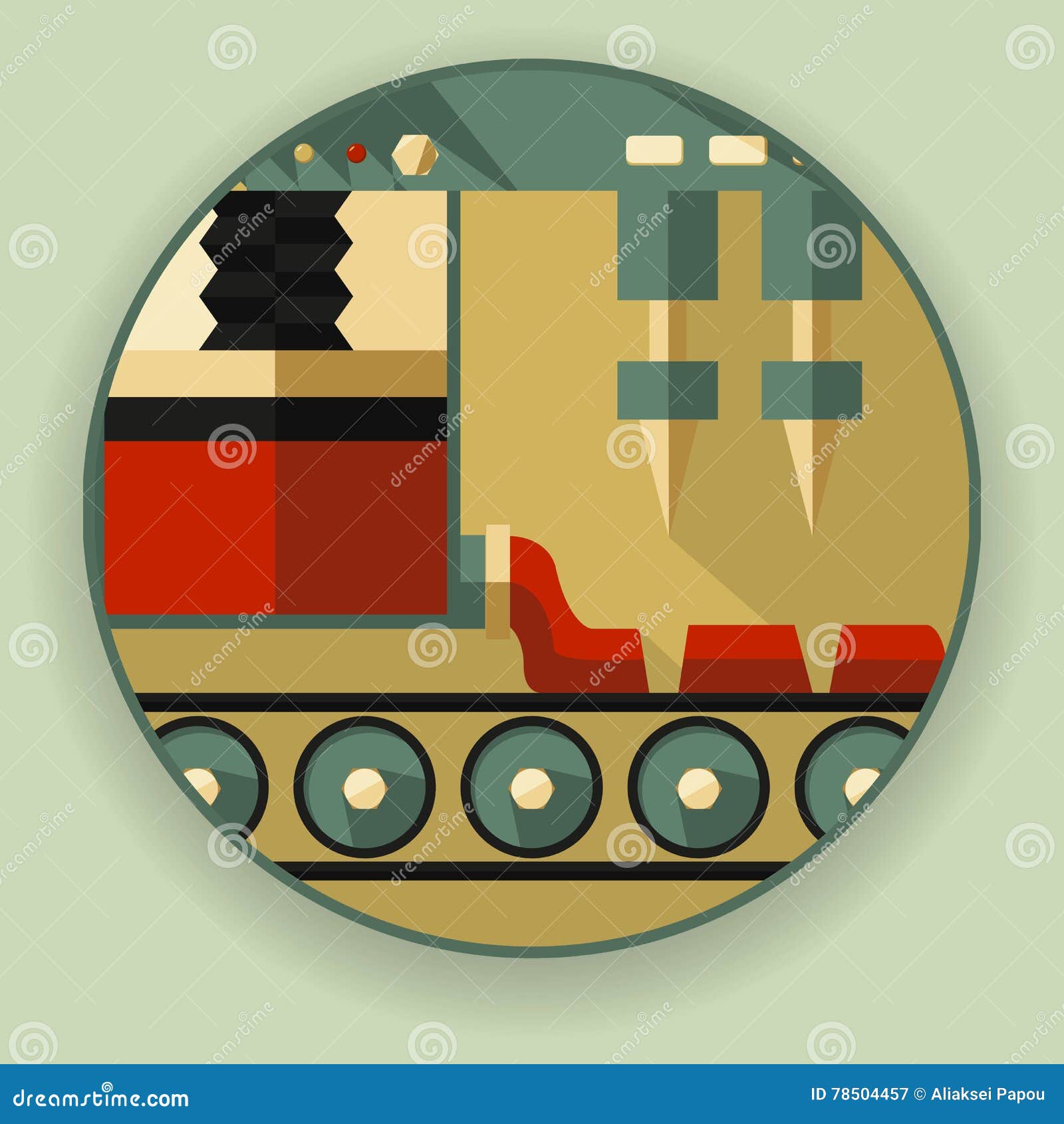 Round Logo, an Icon, a Symbol in the Form of the Extrusion Process at ...