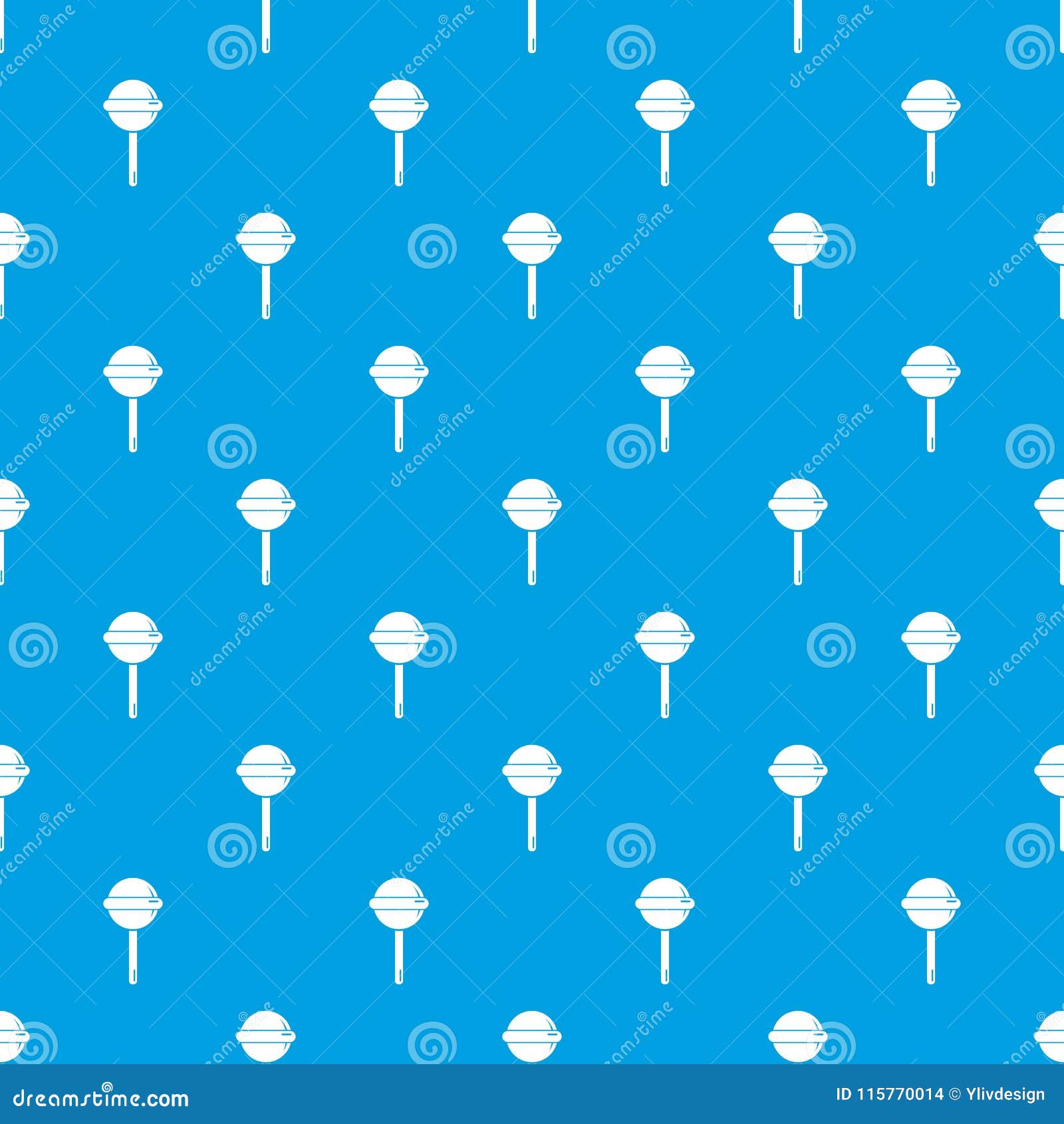 Round Lollipop Pattern Vector Seamless Blue Stock Vector - Illustration ...
