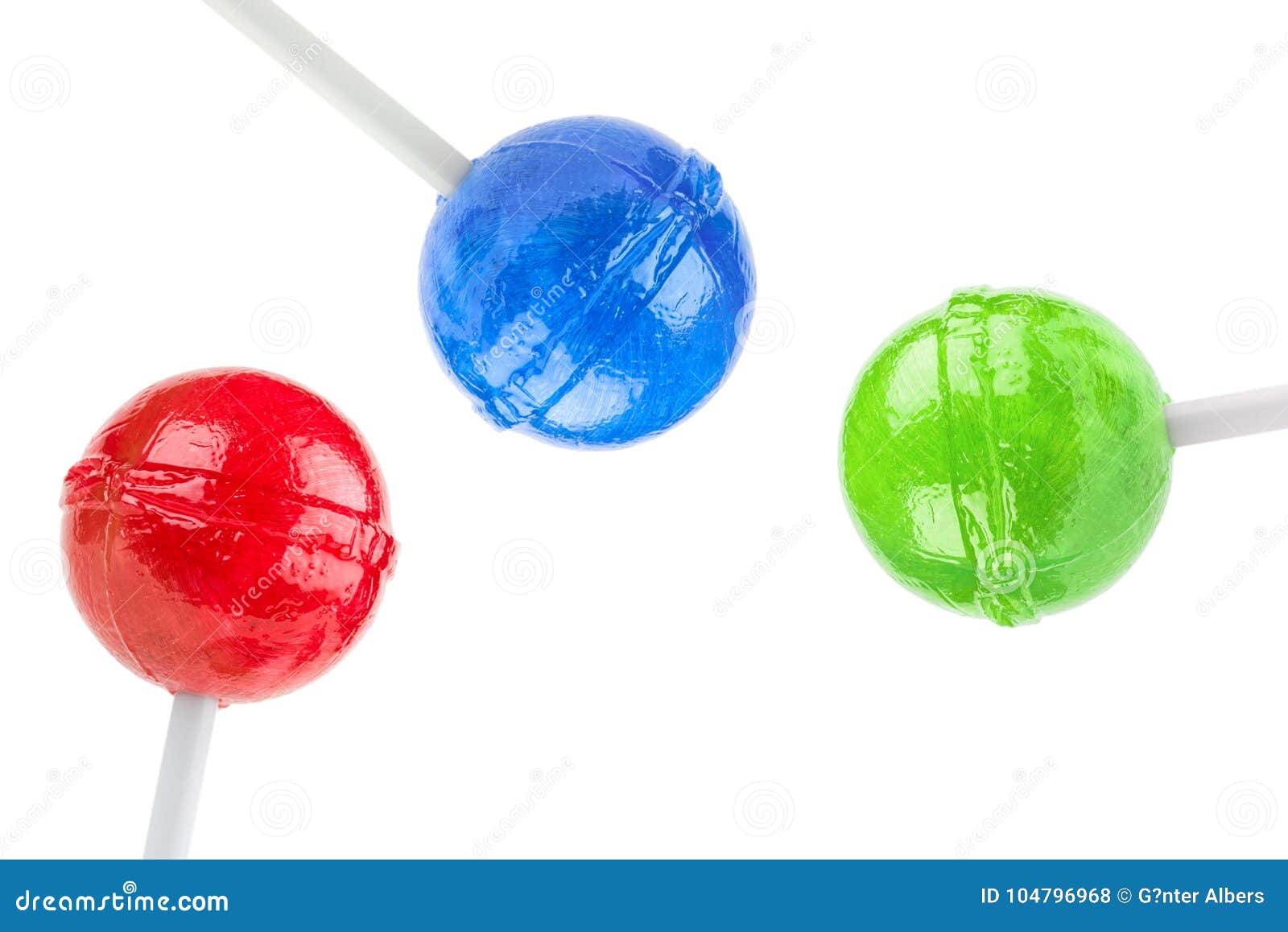 Blue Green and Red Lollipops Stock Photo - Image of color, blue: 104796968