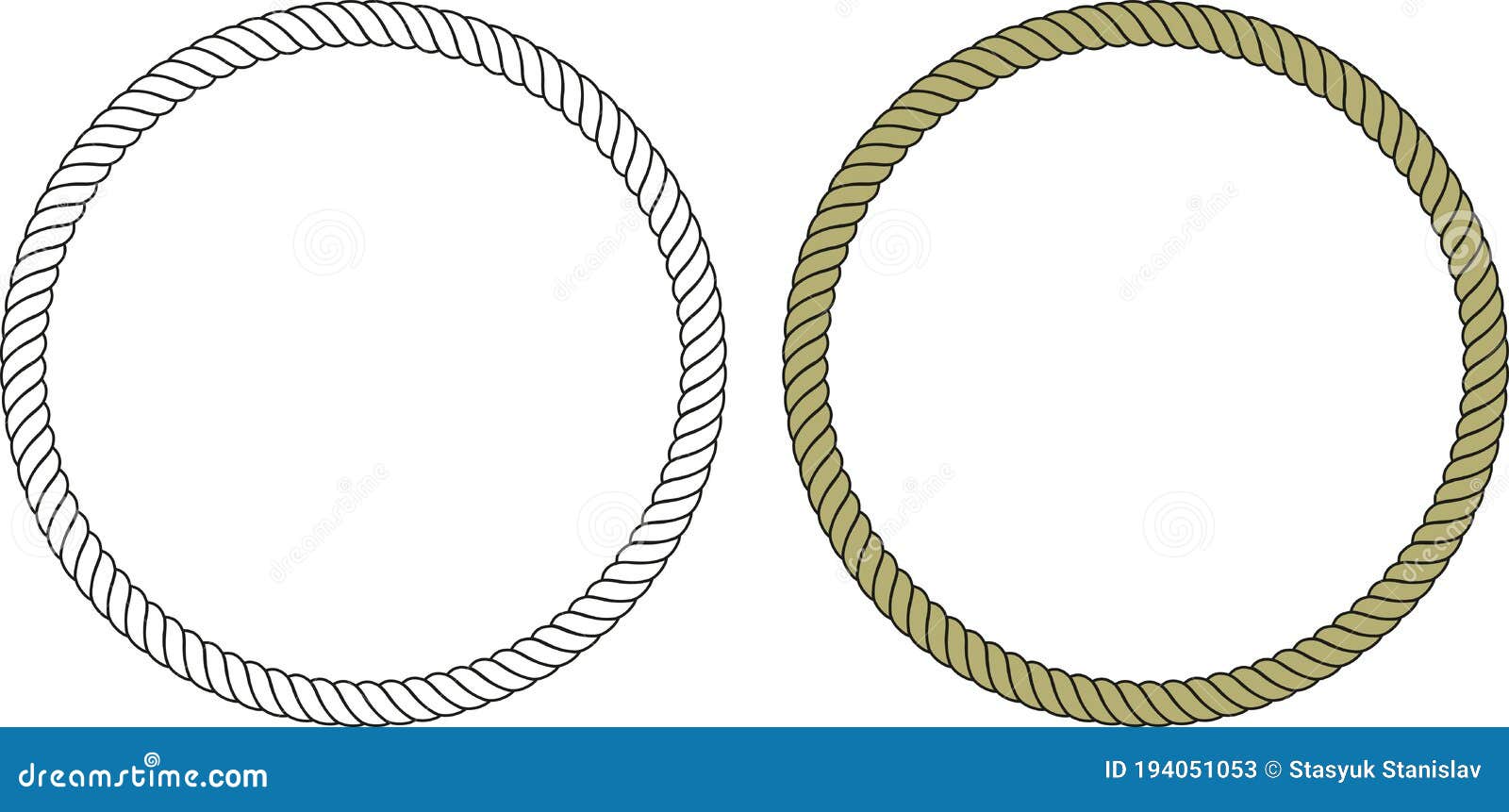 Round loop rope stock vector. Illustration of curve - 194051053