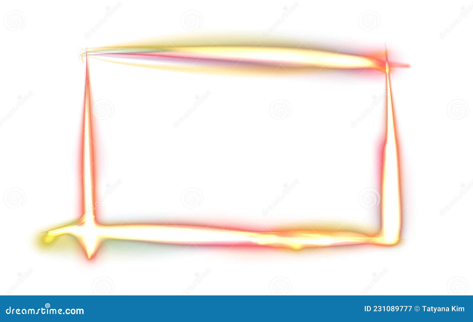 A Round Luminous Translucent Frame Made of a Beam of Multicolored Light ...