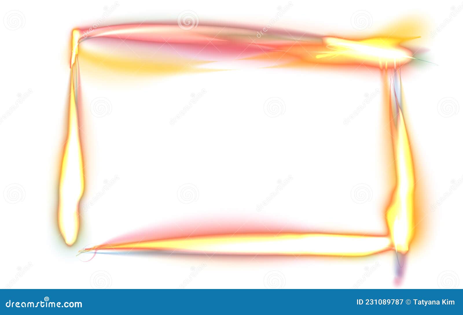 A Round Luminous Translucent Frame Made of a Beam of Multicolored Light ...