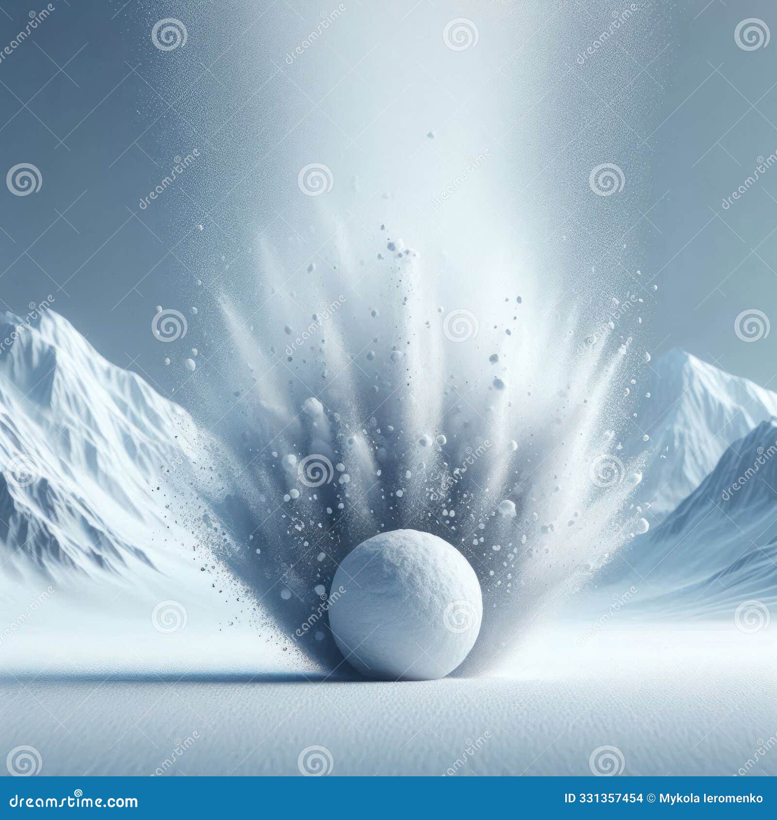 A Round Lump Cutting into the Surface. Stock Photo - Image of white ...