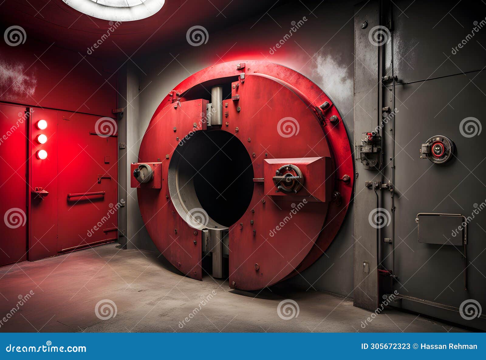 Round Machine or Bunker Door Stock Illustration - Illustration of metal ...