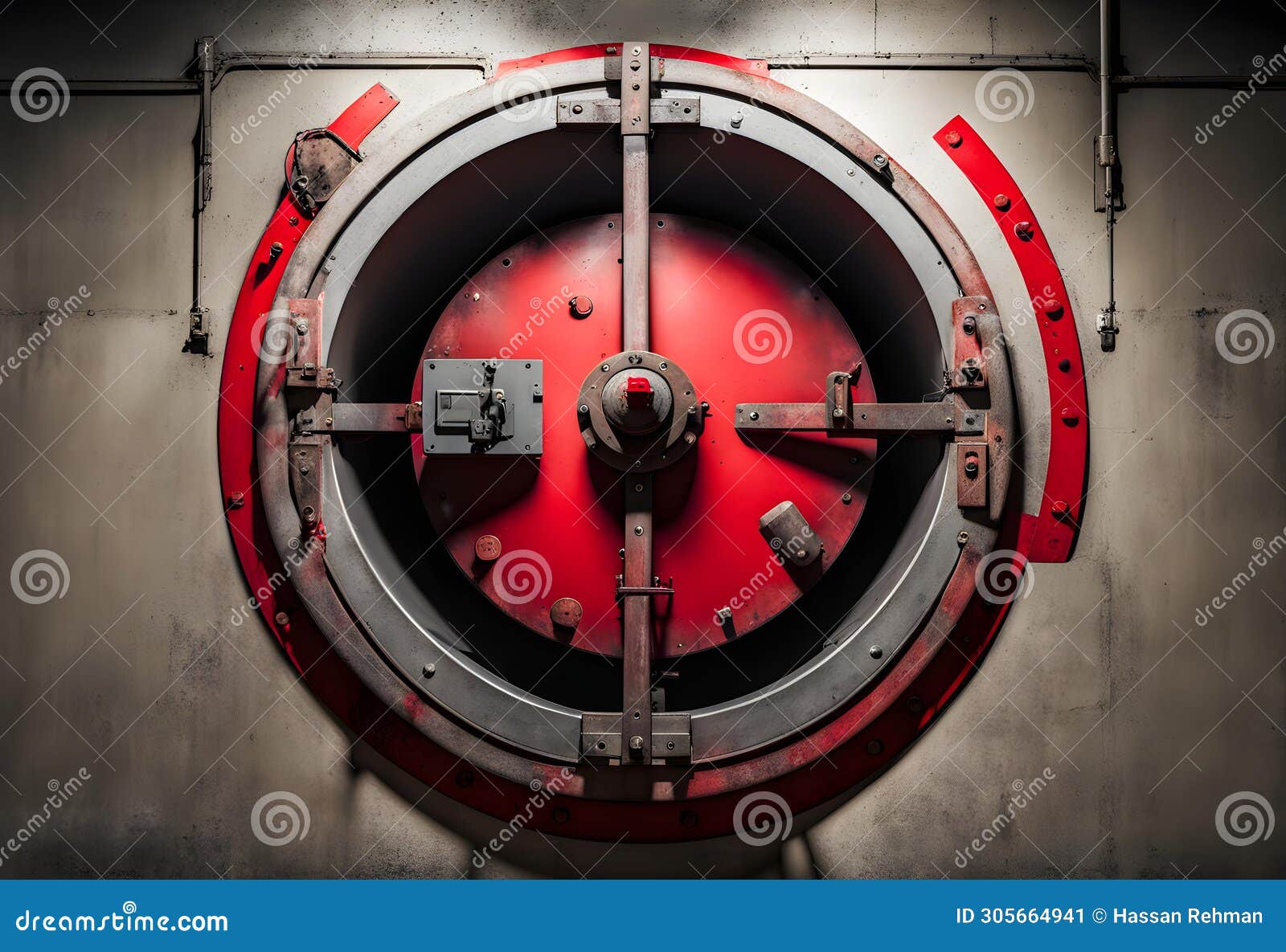 Round Machine or Bunker Door Stock Illustration - Illustration of ...