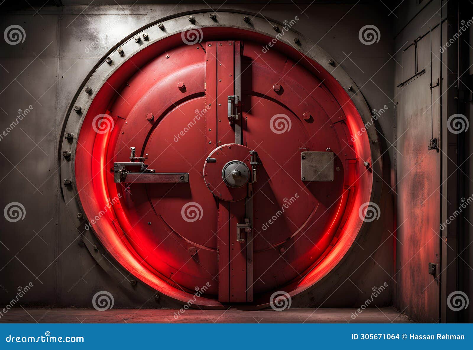 Round Machine or Bunker Door Stock Illustration - Illustration of ...
