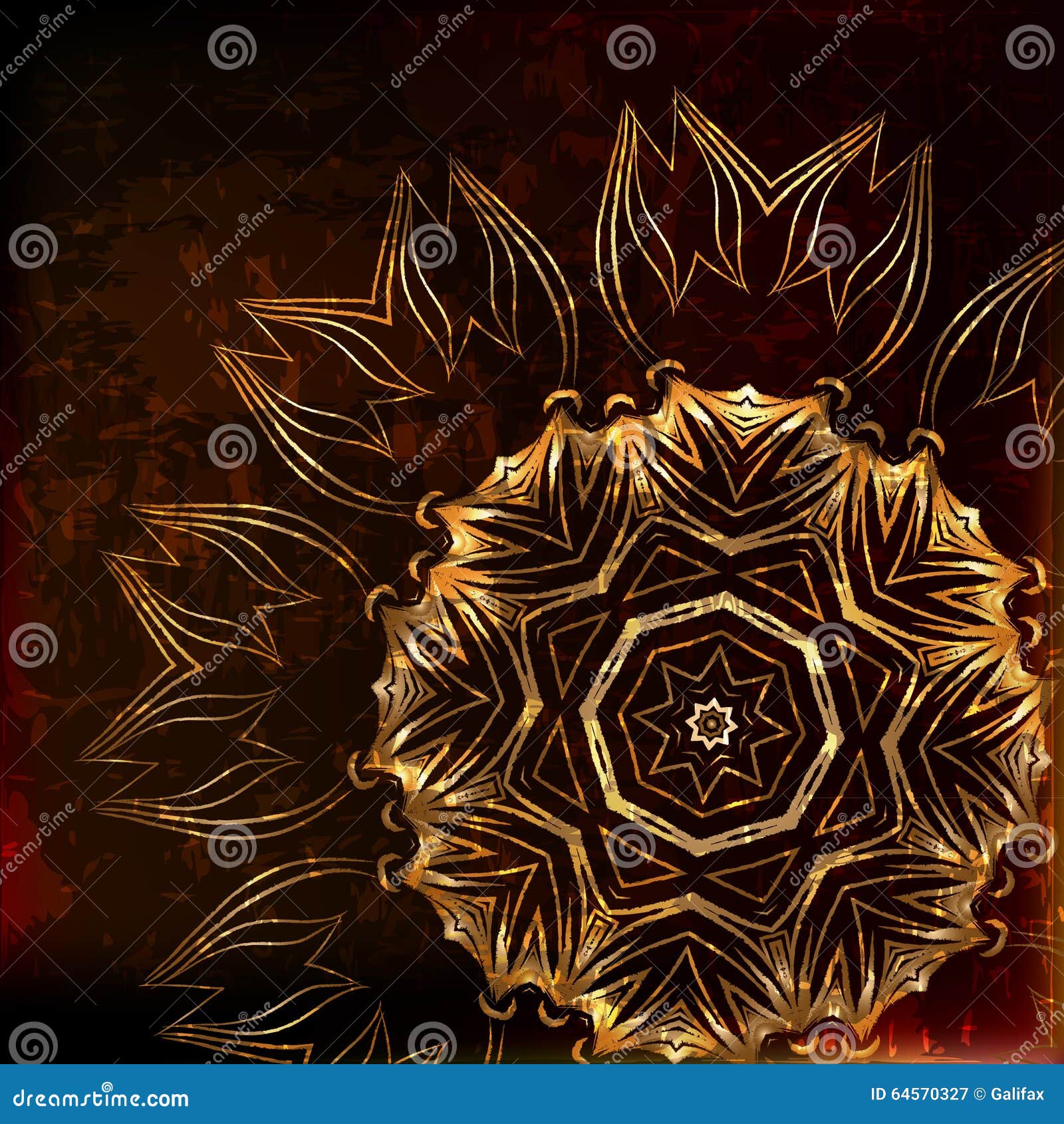 Round mandala pattern stock vector. Illustration of abstract - 64570327