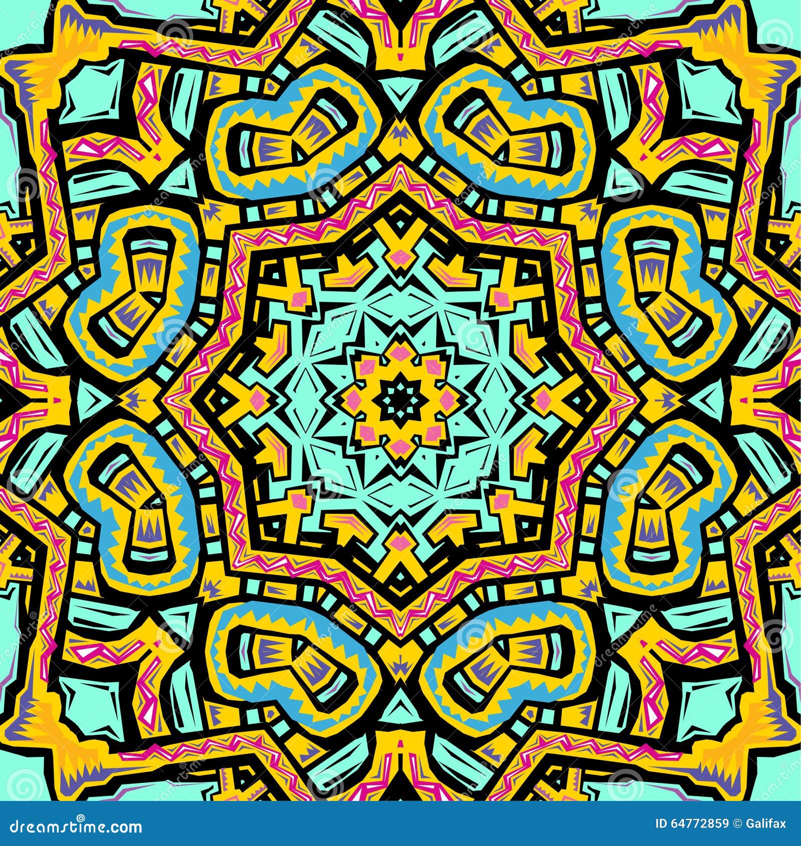 Round mandala pattern stock vector. Illustration of black - 64772859