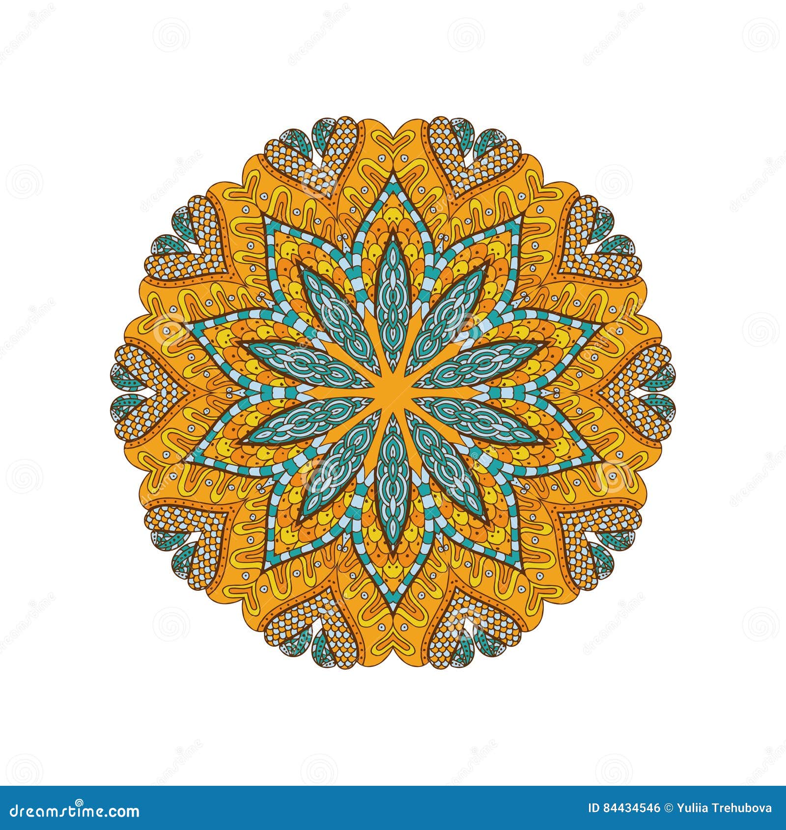 Round Mandalas in Vector. Abstract Design Element. Decorative Retro ...