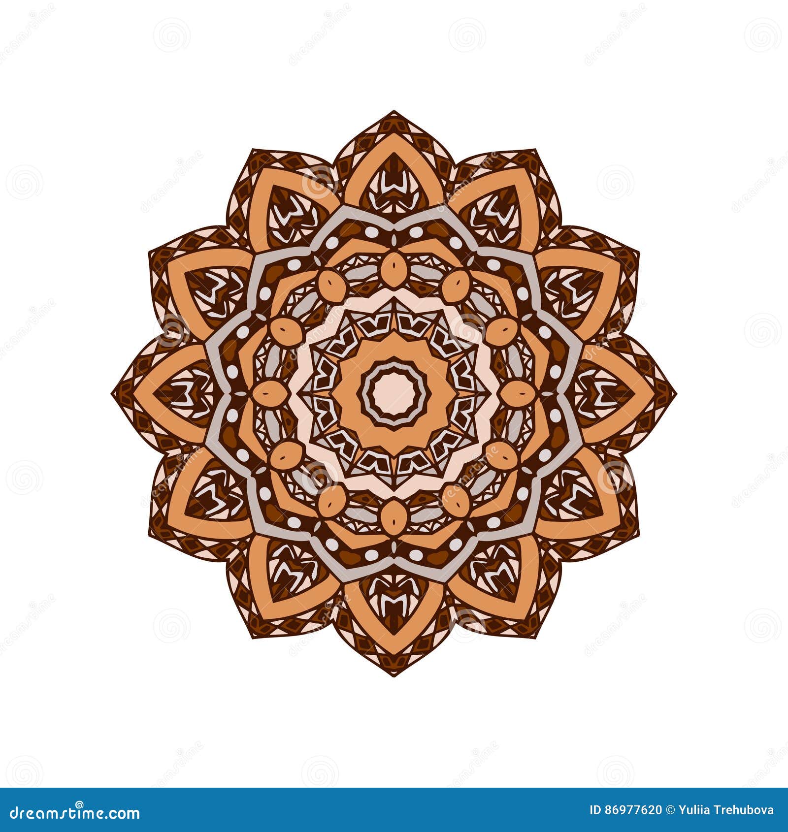 Round Mandalas in Vector. Abstract Design Element. Decorative Retro ...