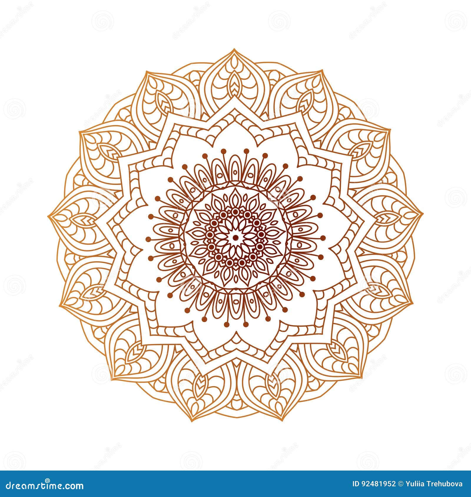 Round Mandalas in Vector. Abstract Design Element. Decorative Retro ...