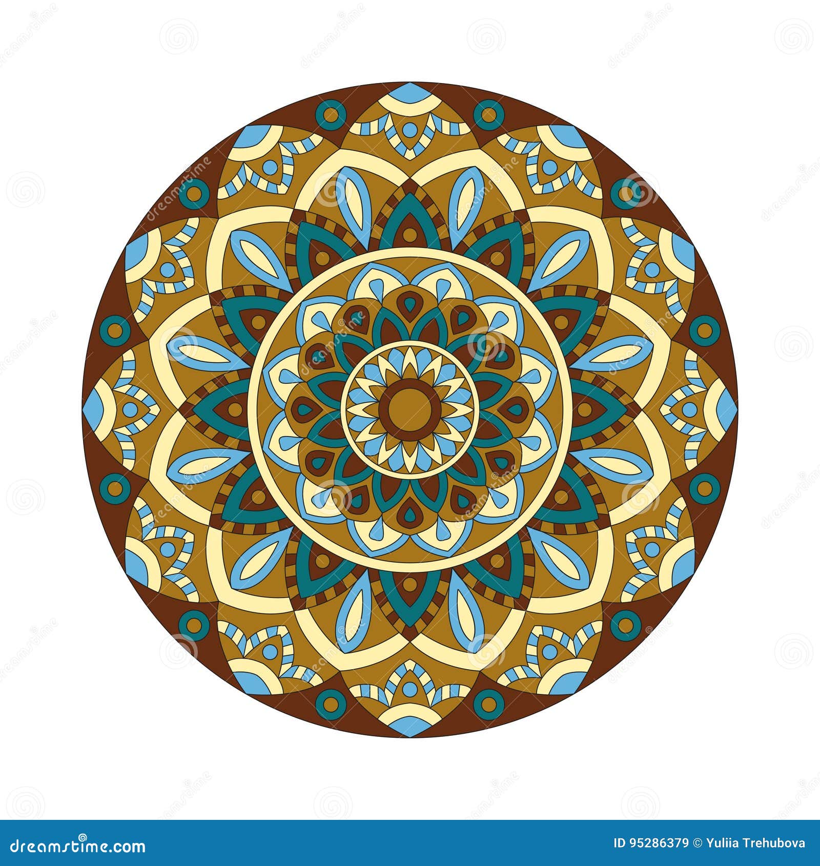 Round Mandalas in Vector. Abstract Design Element. Decorative Retro ...